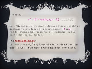 Dielectric wave guide | PPTX | Physics | Science