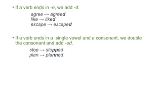 SIMPLE PAST TENSE- Unit 6 Simplified and described | PPT