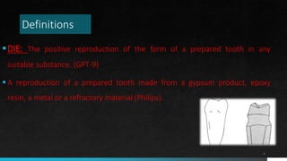 Die material and die system kalpana | PPTX