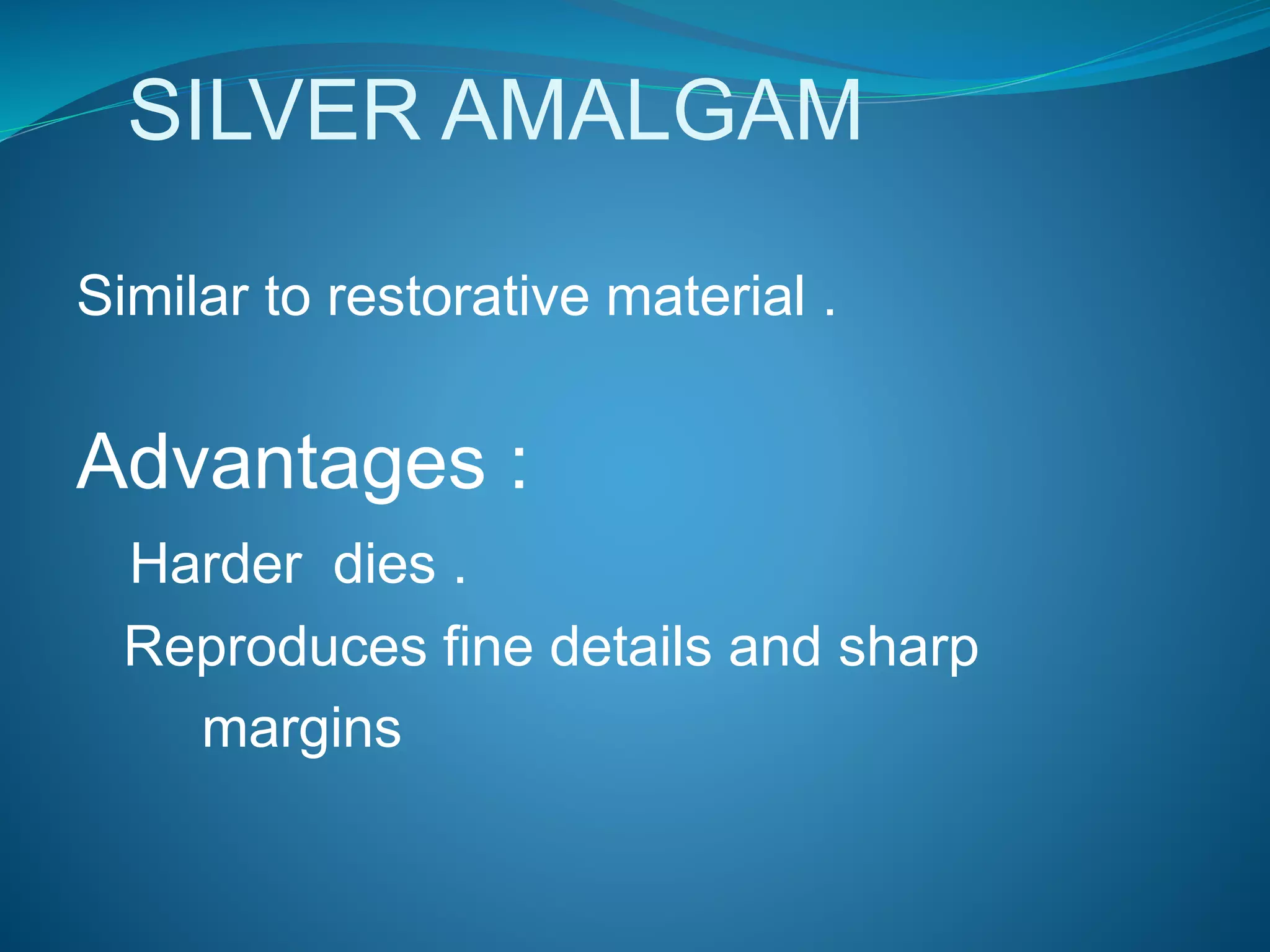 Die materials and die systems | PPTX