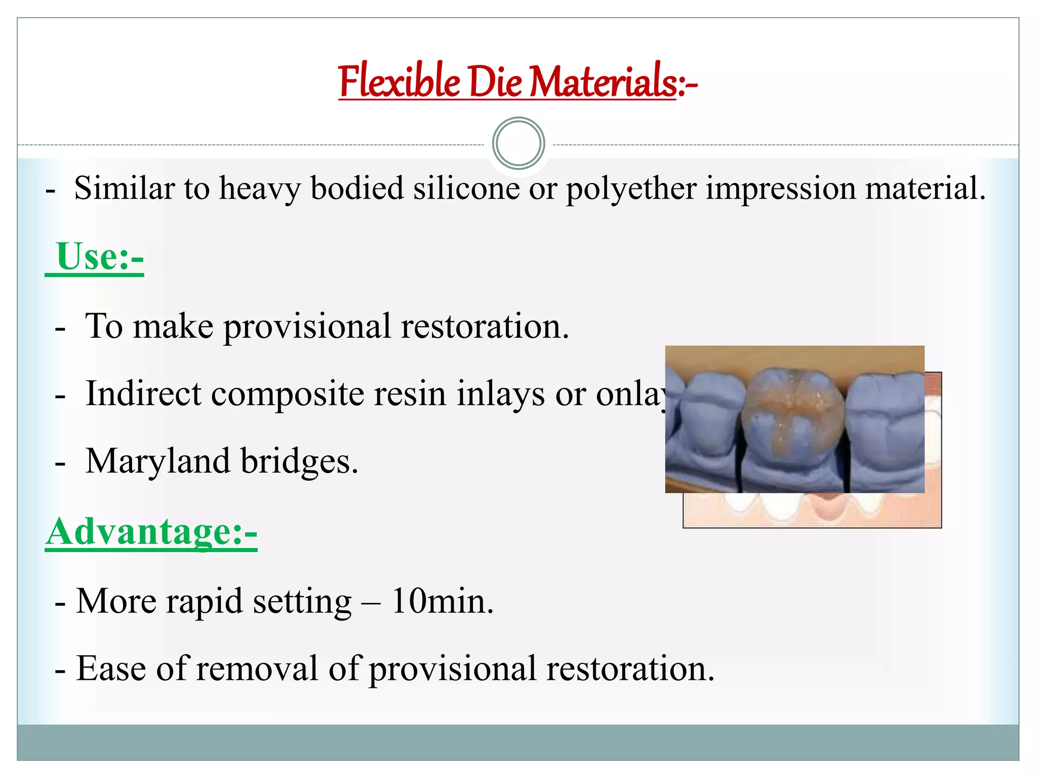 Die materials and Die system - Dental | PPT