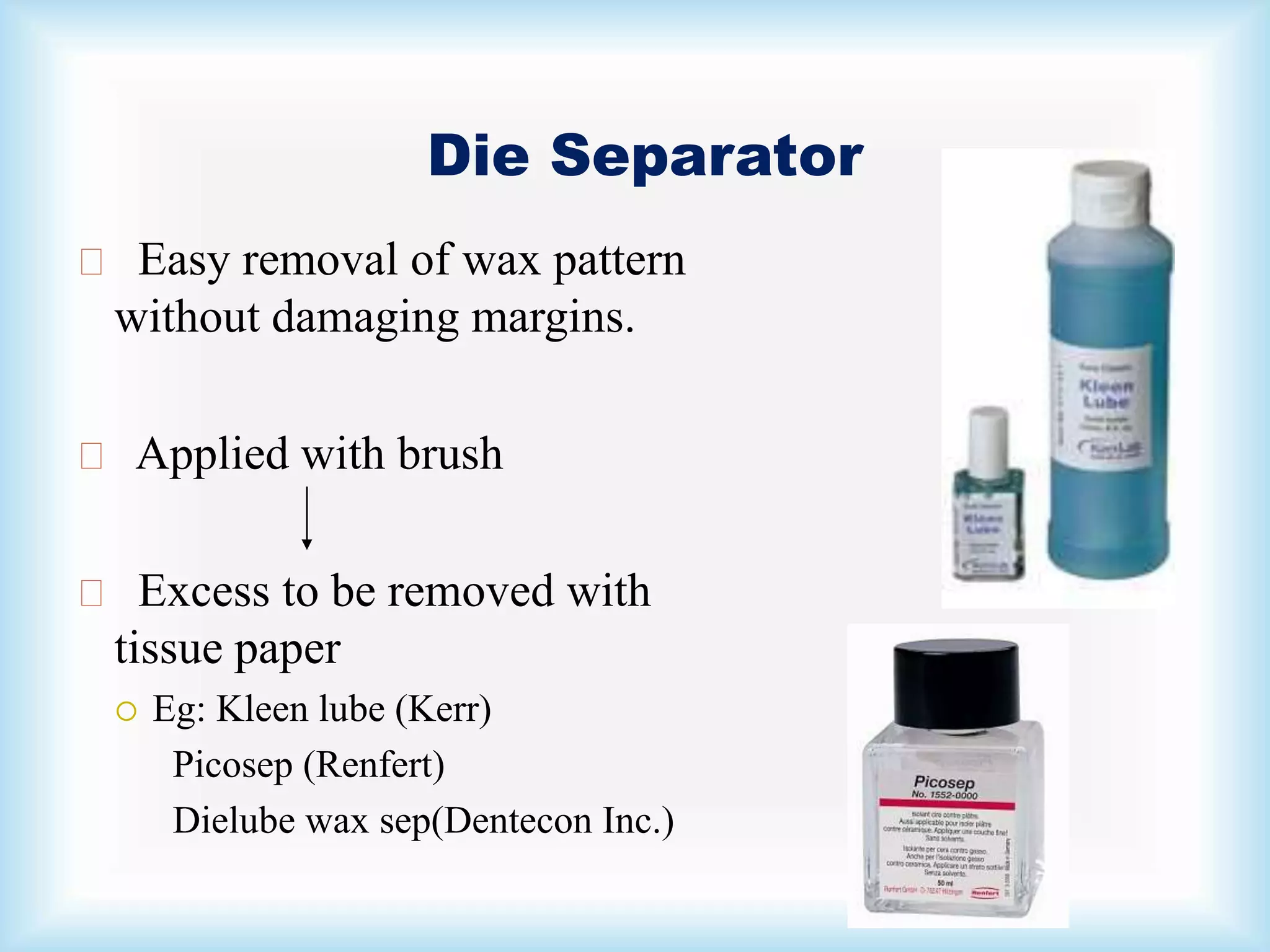 Die materials and Die system - Dental | PPT