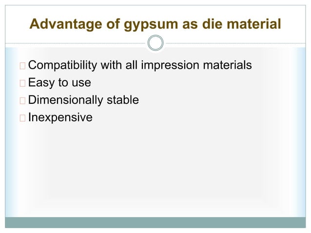 Die materials and Die system - Dental | PPT | Oral care | Personal Care
