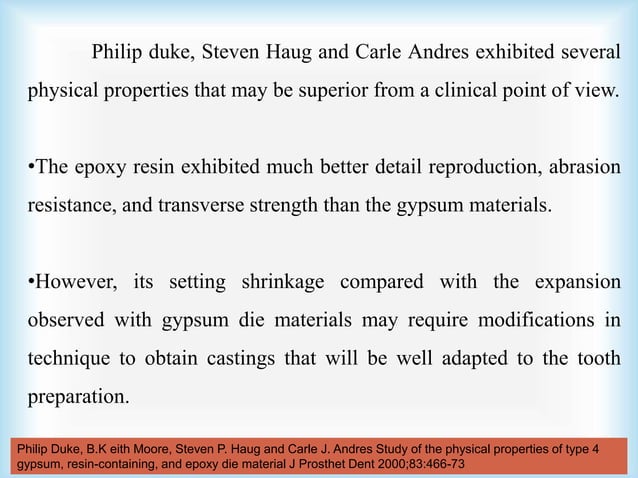 Die materials and Die system - Dental | PPT | Oral care | Personal Care