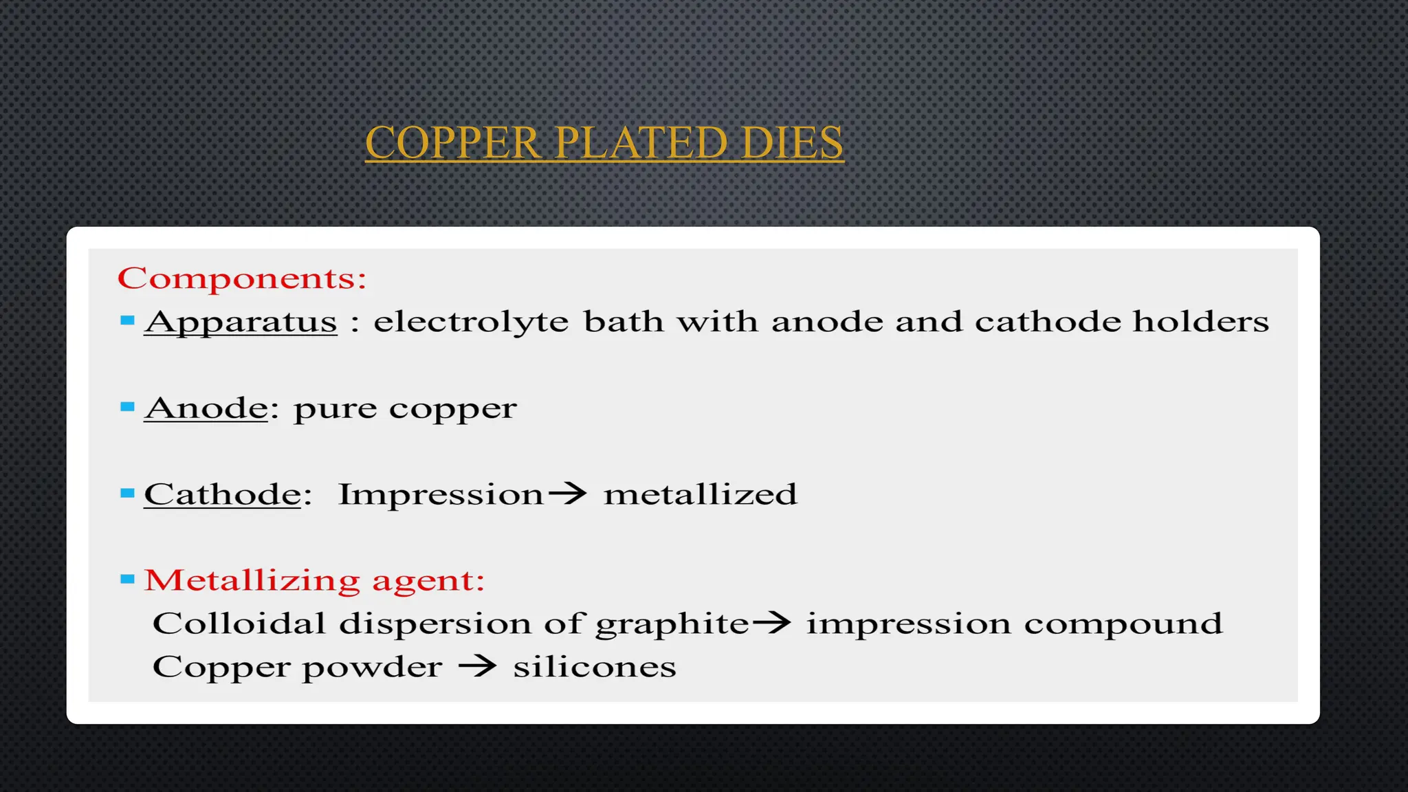 Die materials and die system in prosthodontics | PPTX