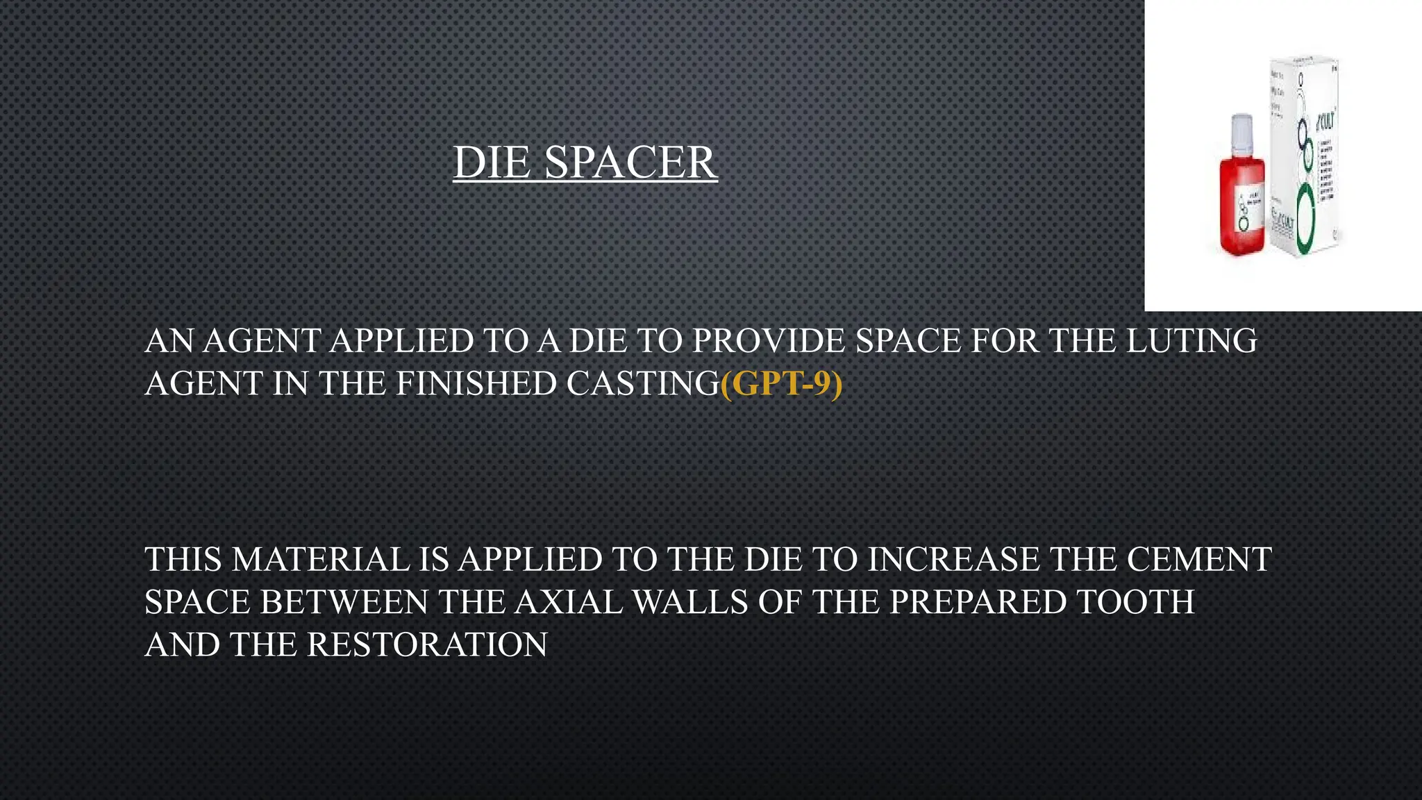 Die materials and die system in prosthodontics | PPTX