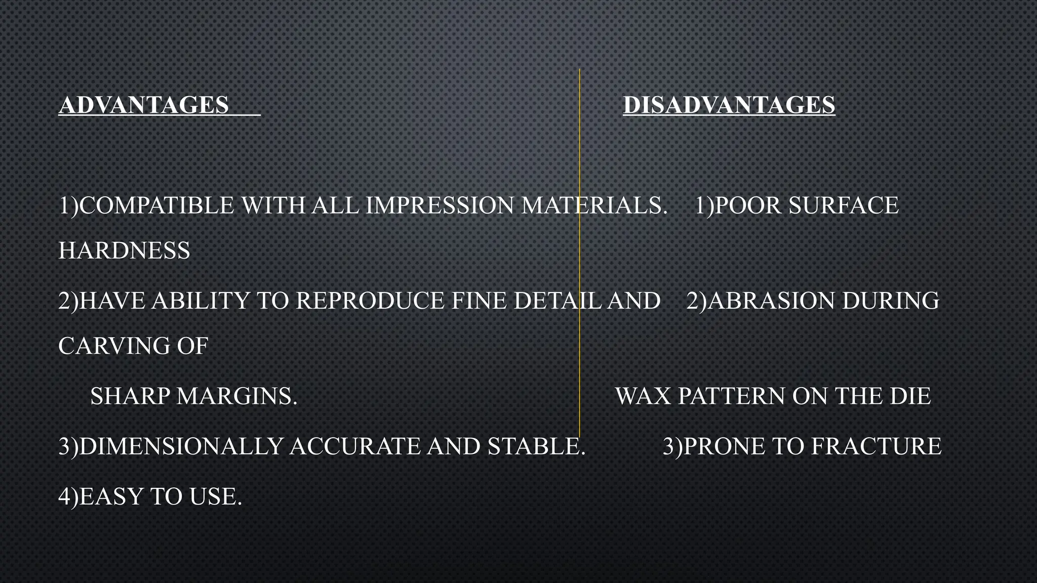 Die materials and die system in prosthodontics | PPTX