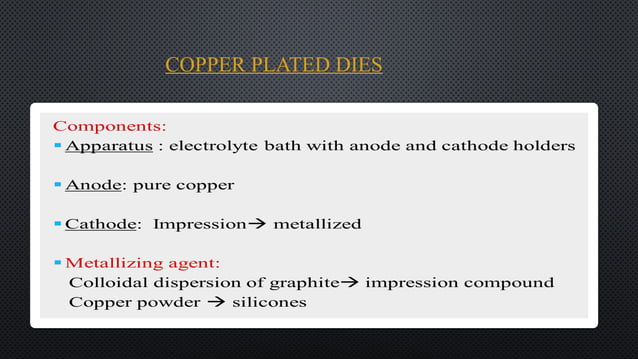 Die materials and die system in prosthodontics | PPTX