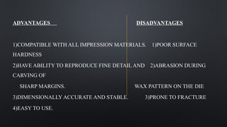 Die materials and die system in prosthodontics | PPTX