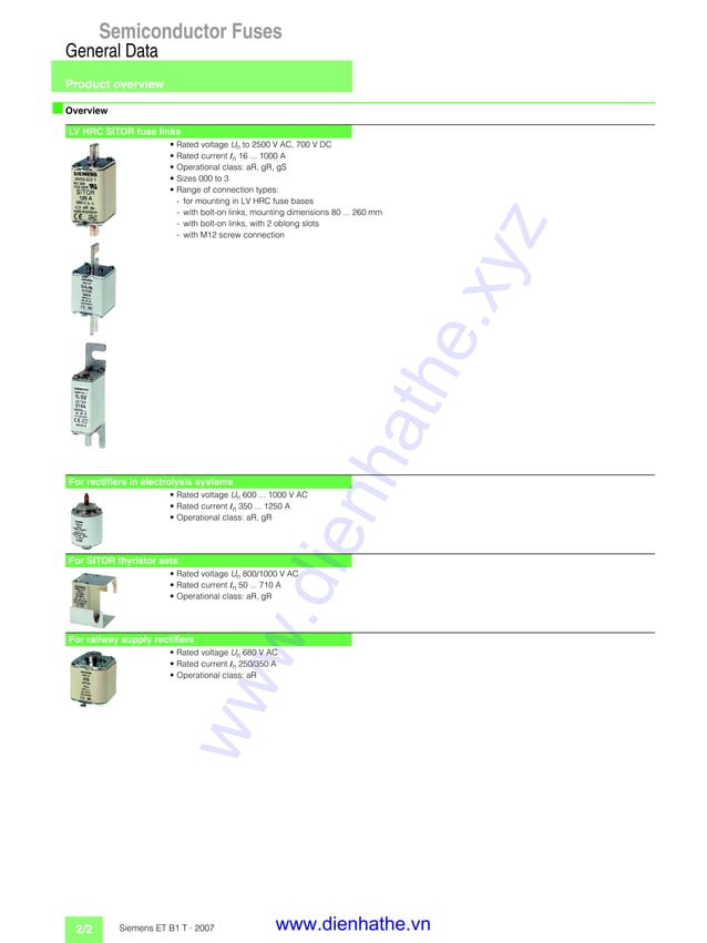 Dienhathe.com semiconductor fuses | PDF