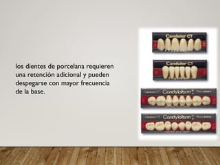 dientes artificiales tipos clasificacion | PPTX
