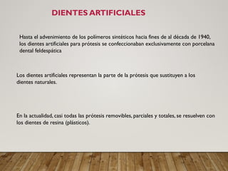 dientes artificiales tipos clasificacion | PPTX