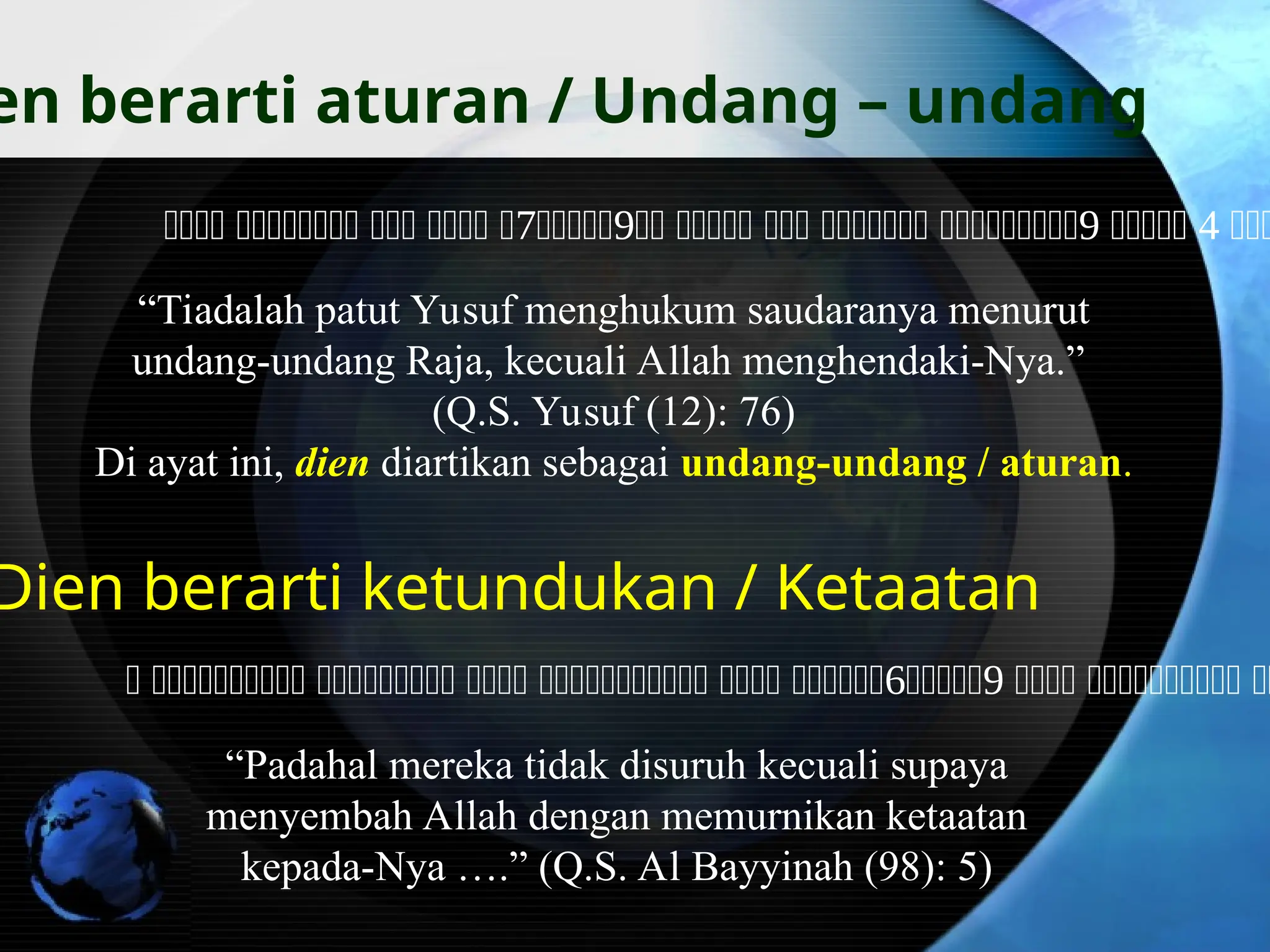 pengertian dan hikmah Dienul Islam dan contohnya.ppt