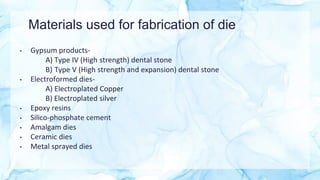 DIE PREPARATION AND DIE SYSTEMS.pptx