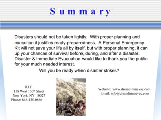 D.I.E.Presentation 2 Disaster Preparedness & Evacuation | PPT