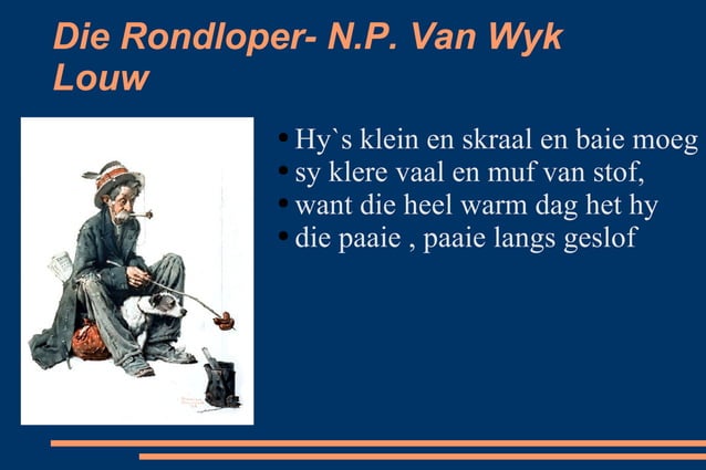 Die Rondloper N.P. Van Wyk Louw | ODP