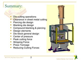 Dies Design - Cutting Operations Part 2 | PPS
