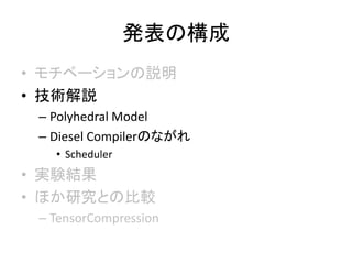 [Survey] Diesel: DSL for Linear Algebra and Neural Net Computations on GPUs | PPT