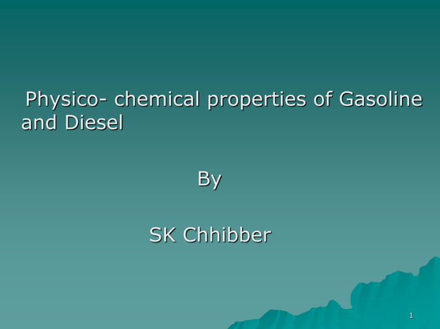 DIESEL.PPT | Chemistry | Science
