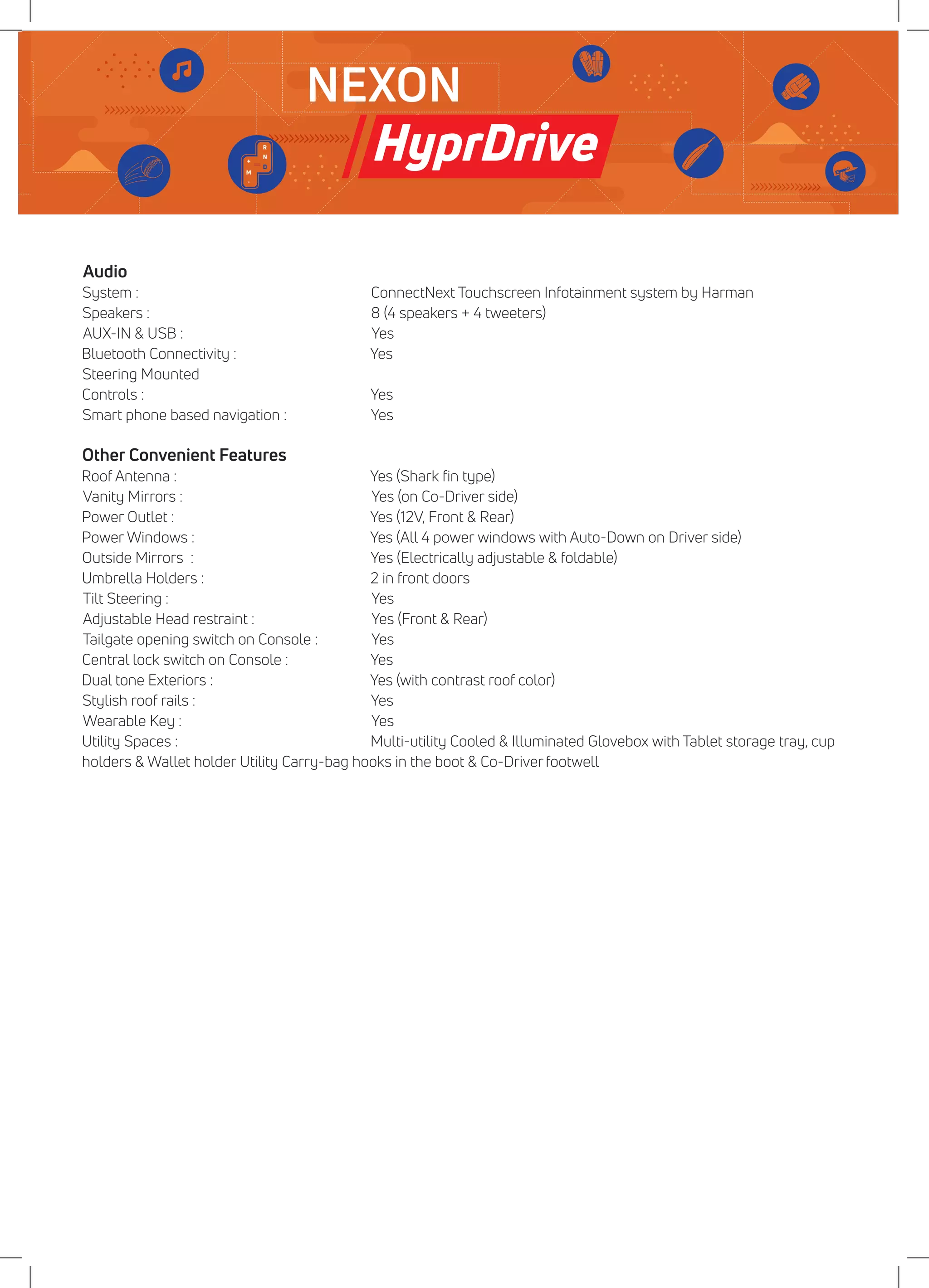 Tata Nexon AMT Diesel Specifications | PDF | Green Vehicles | Auto Type