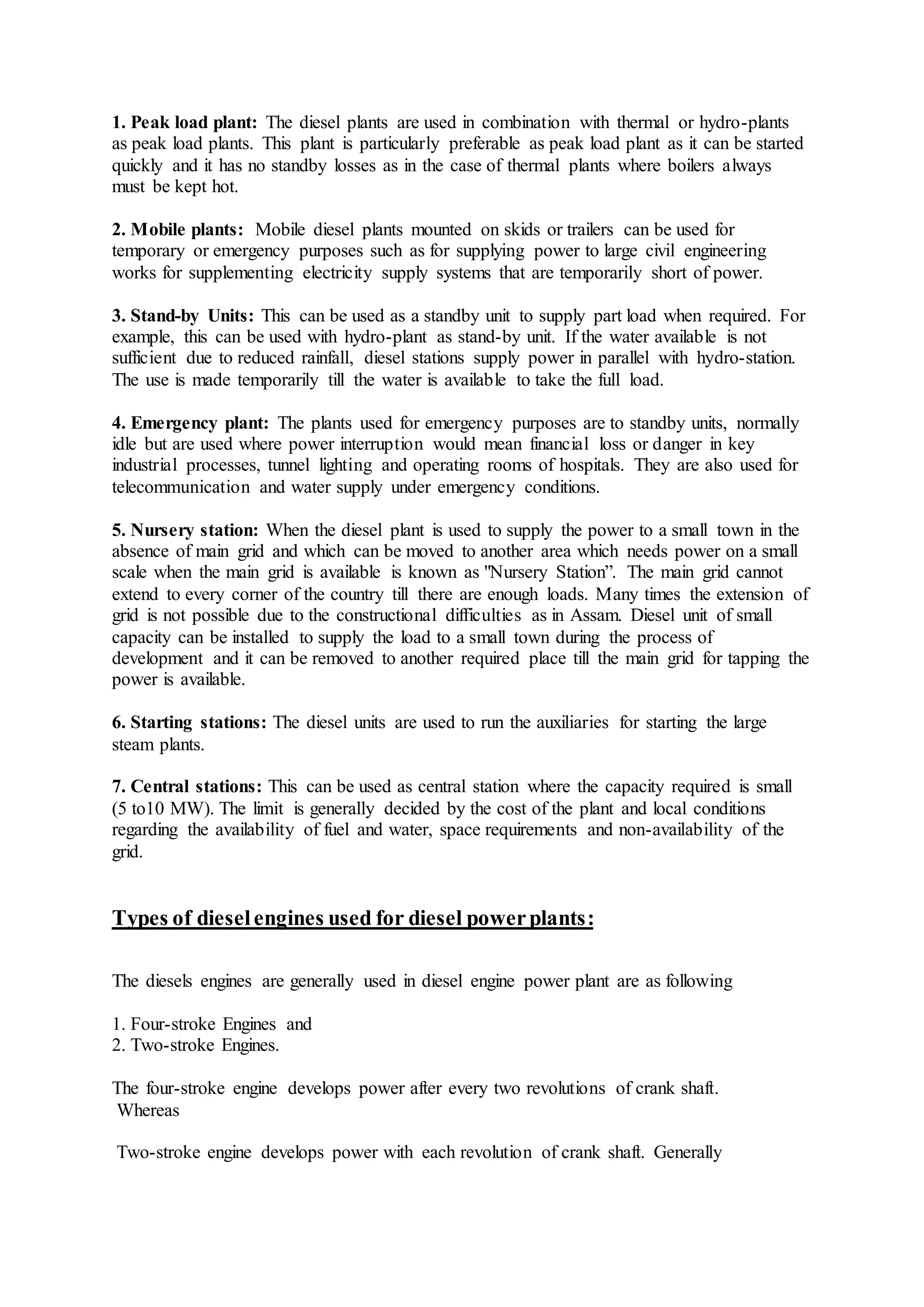 Diesel Power Plant Report | DOCX