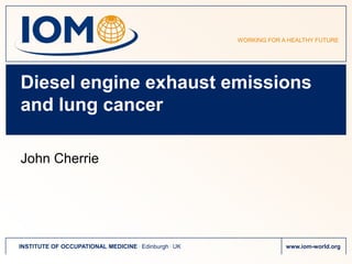 Diesel engine exhaust and lung cancer | PPTX | Lung and Respiratory ...
