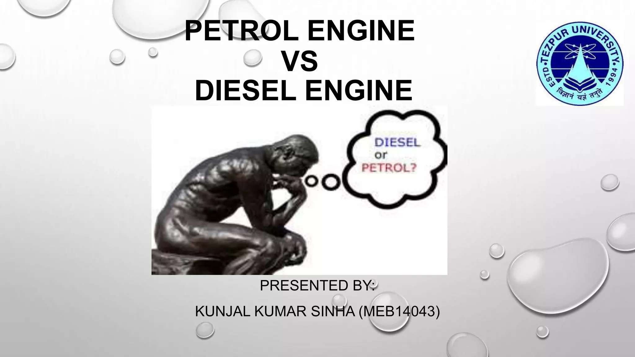 Diesel and petrol engine | PPTX