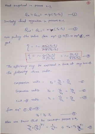 Diesel cycle class notes | PDF