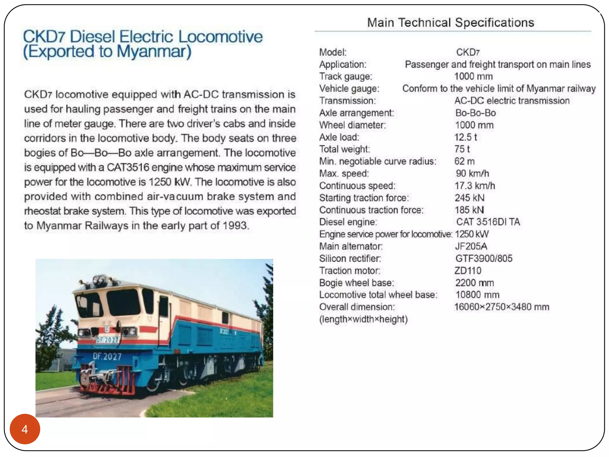 Diesel Electrical Locomotive--Passager & Freight Transport | PPTX