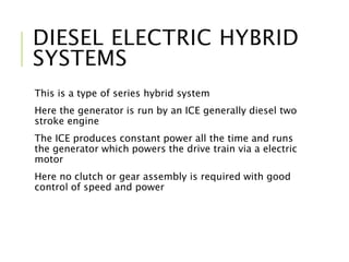 Diesel electric hybrid for locomotion | PPT