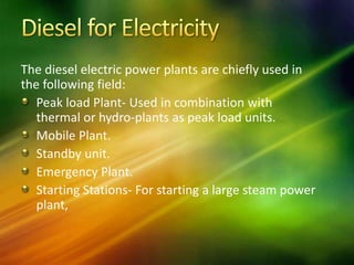 Diesel energy resources and Power Plants | PPT