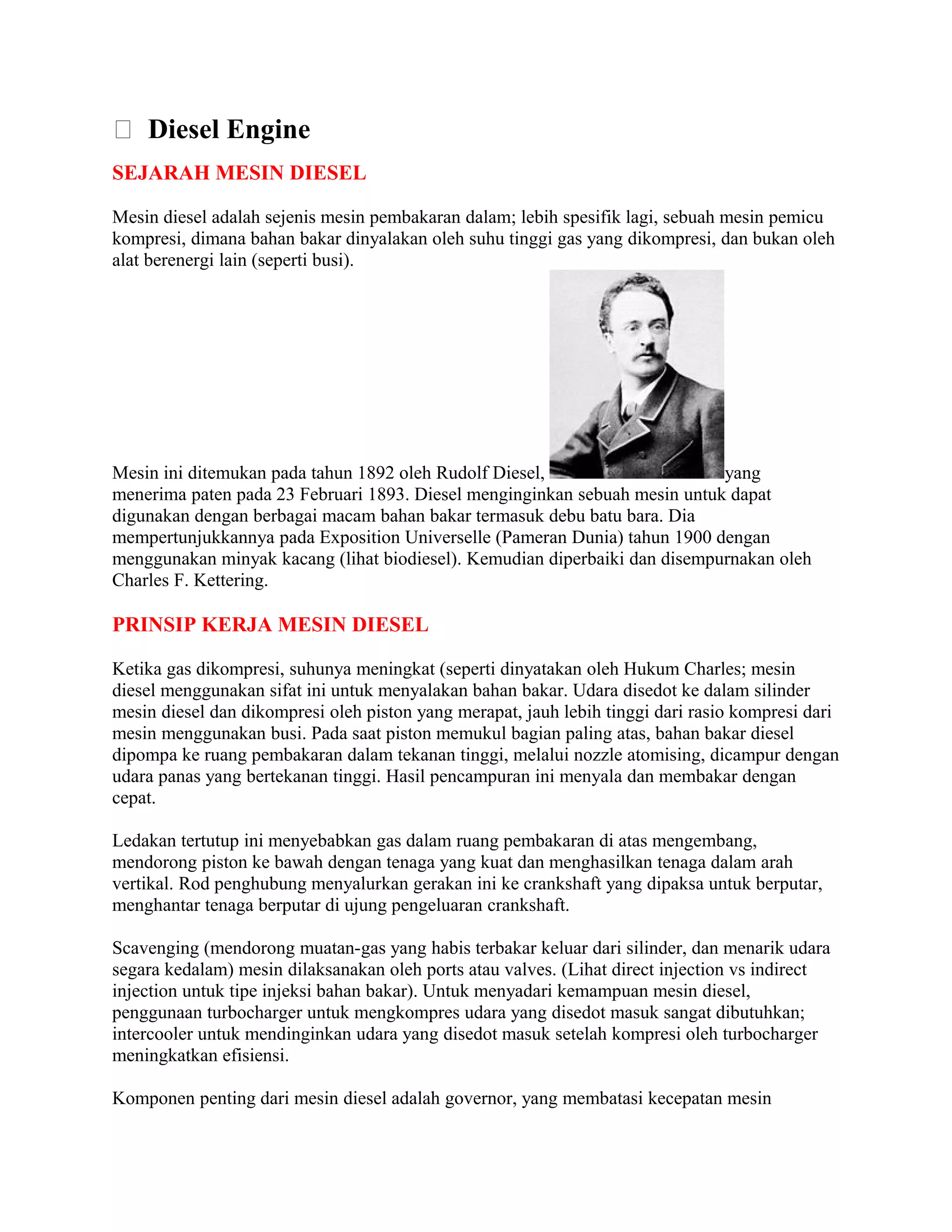Diesel engine | DOC