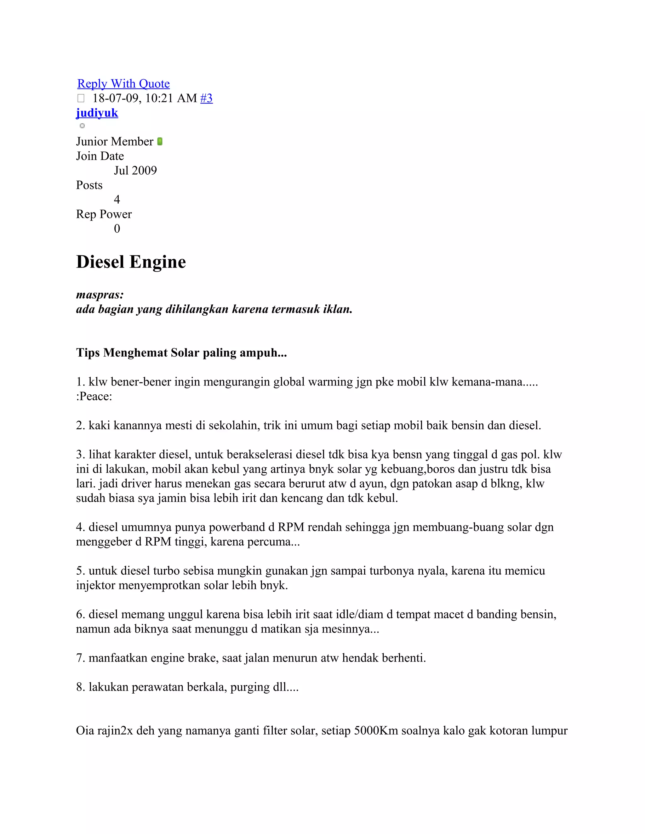Diesel engine | DOC