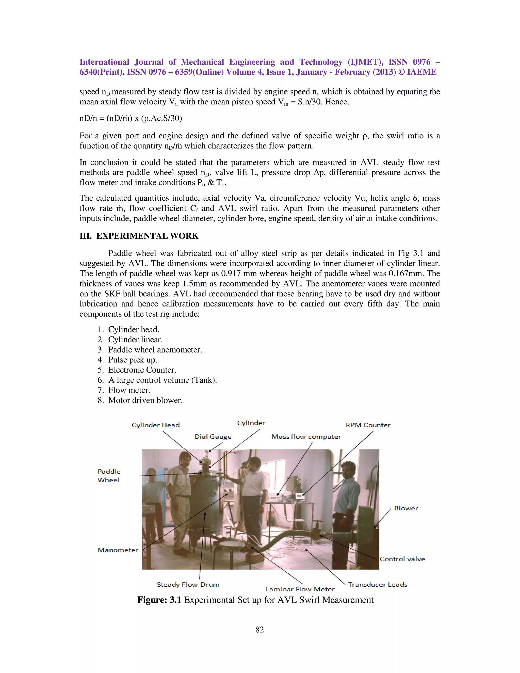 Diesel engine air swirl mesurements using avl test rig | PDF