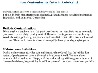 Diesel Engine Lubrication and Lube Oil Contamination Control | PDF