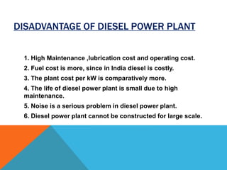Diesel engine power plant | PPTX