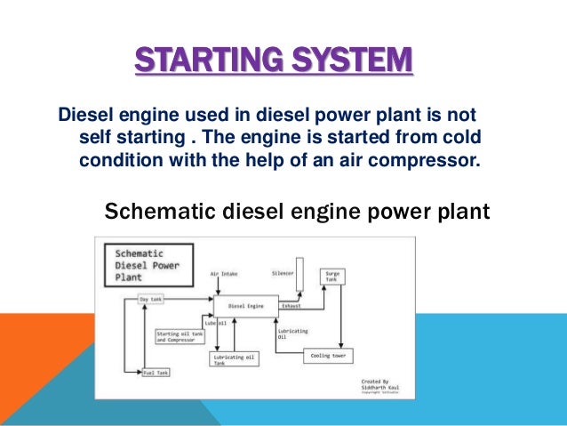 Diesel engine power plant