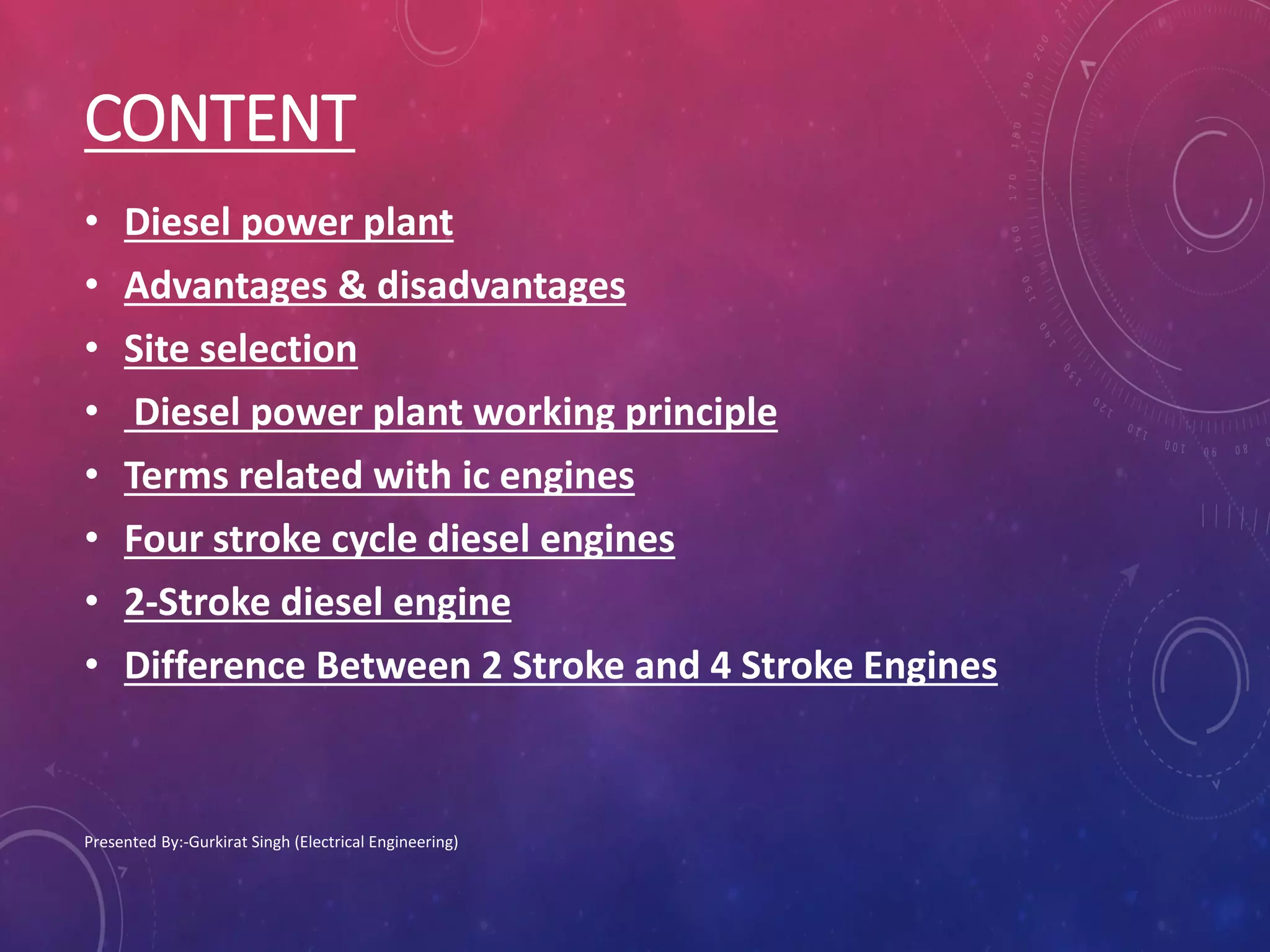 Diesel engine power plant | PPT