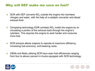 Diesel Exhaust Fluid (DEF) Fact Sheets | PPTX