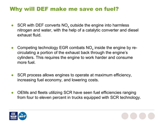Diesel Exhaust Fluid (DEF) Fact Sheets | PPTX