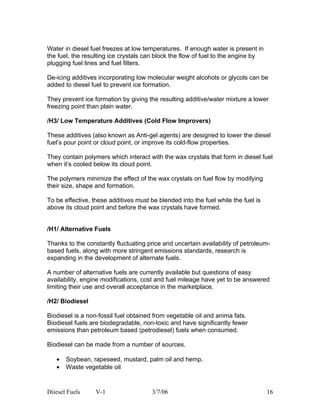 Diesel fuel learning module | PDF