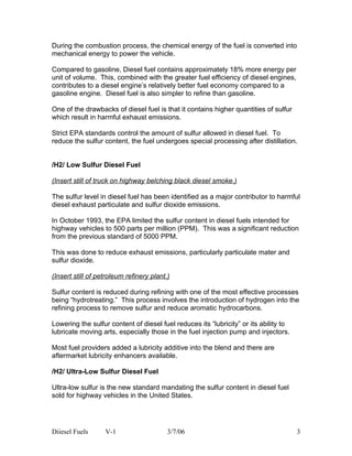 Diesel fuel learning module | PDF