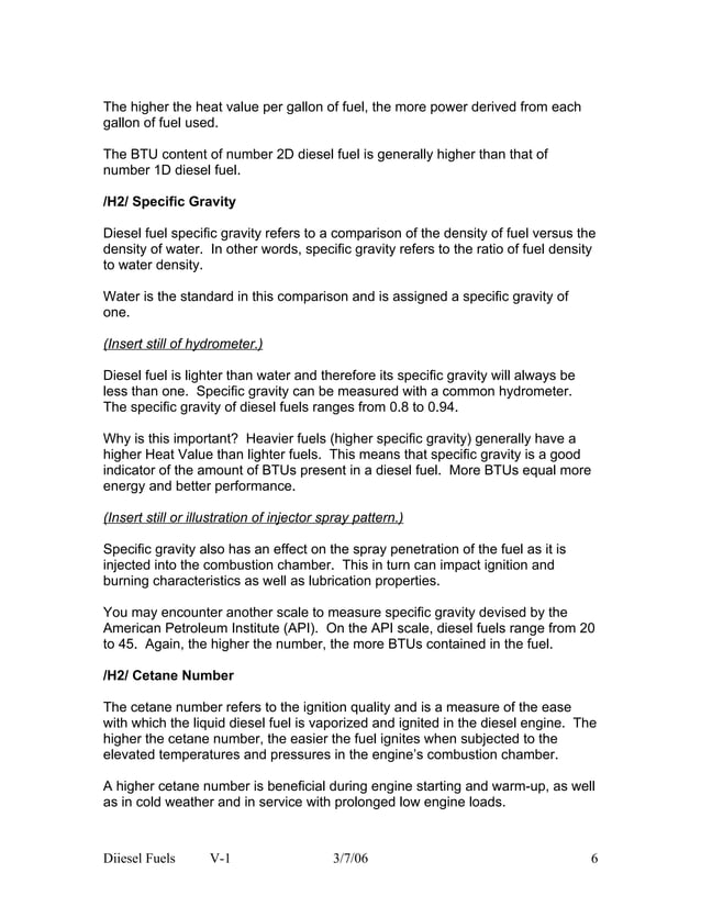 Diesel fuel learning module | PDF