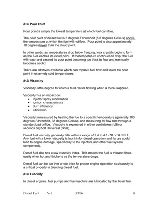 Diesel fuel learning module | DOC
