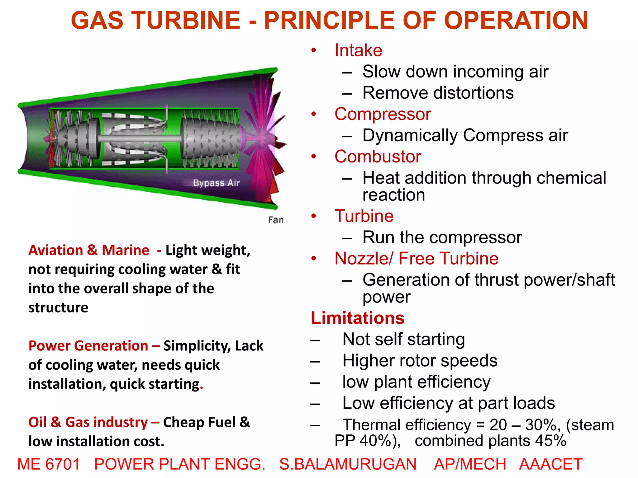 DIESEL, GAS TURBINE & COMBINED CYCLE POWER PLANTS UNIT III | PDF