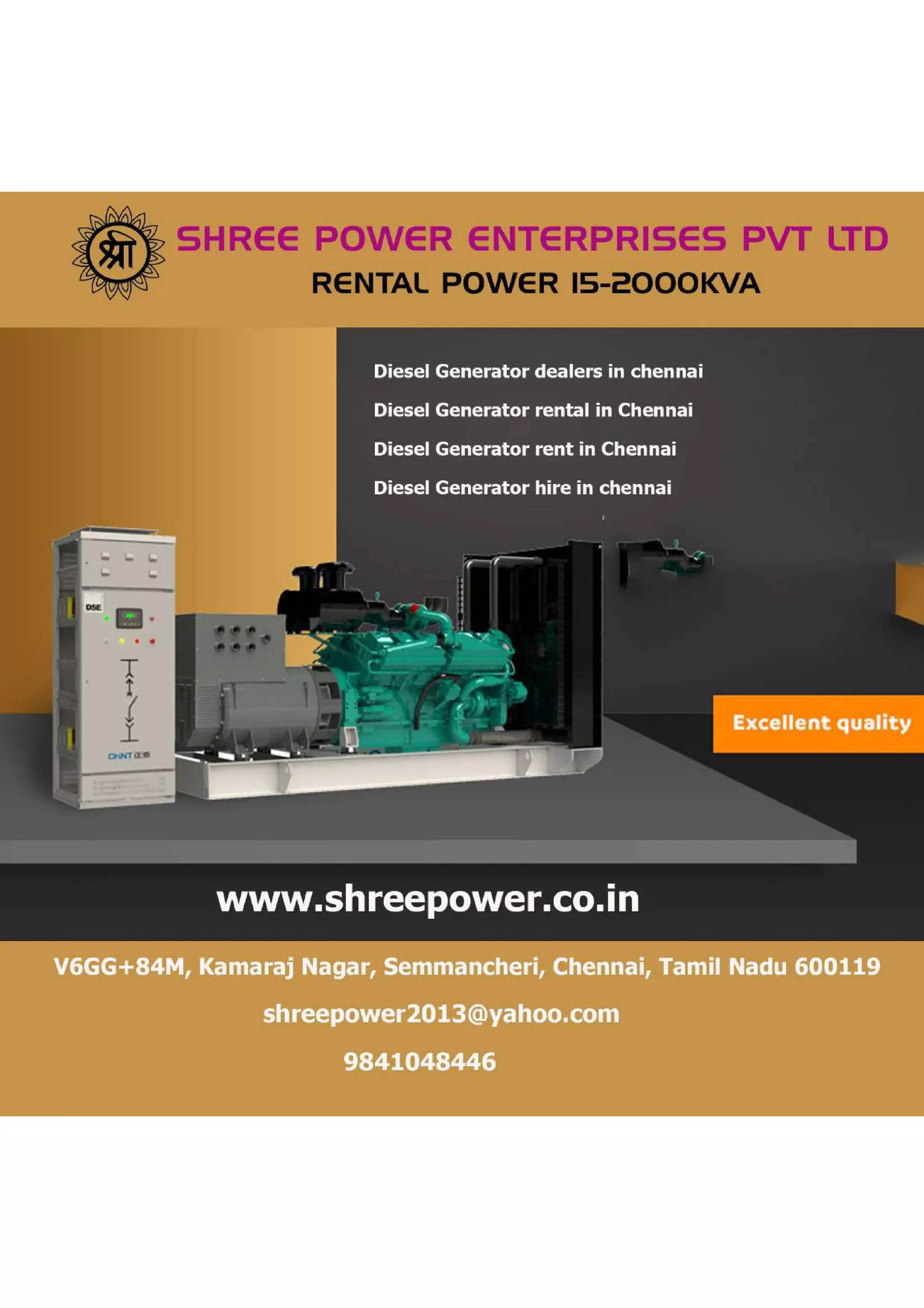 Diesel Generator rent in Chennai.pdf