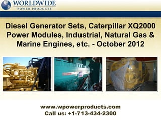 Diesel Generator Sets, Caterpillar XQ2000 Power Modules, Industrial ...