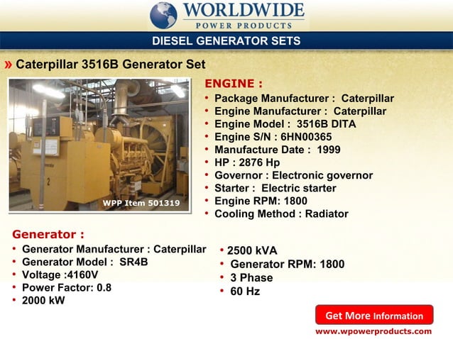 Diesel Generator Sets, Caterpillar XQ2000 Power Modules, Industrial ...
