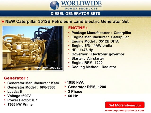 Diesel Generator Sets, Caterpillar XQ2000 Power Modules, Industrial ...