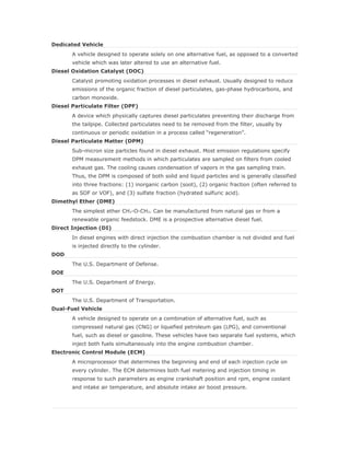 Diesel glossary | DOC | Indoor Environmental Quality | Home & Garden